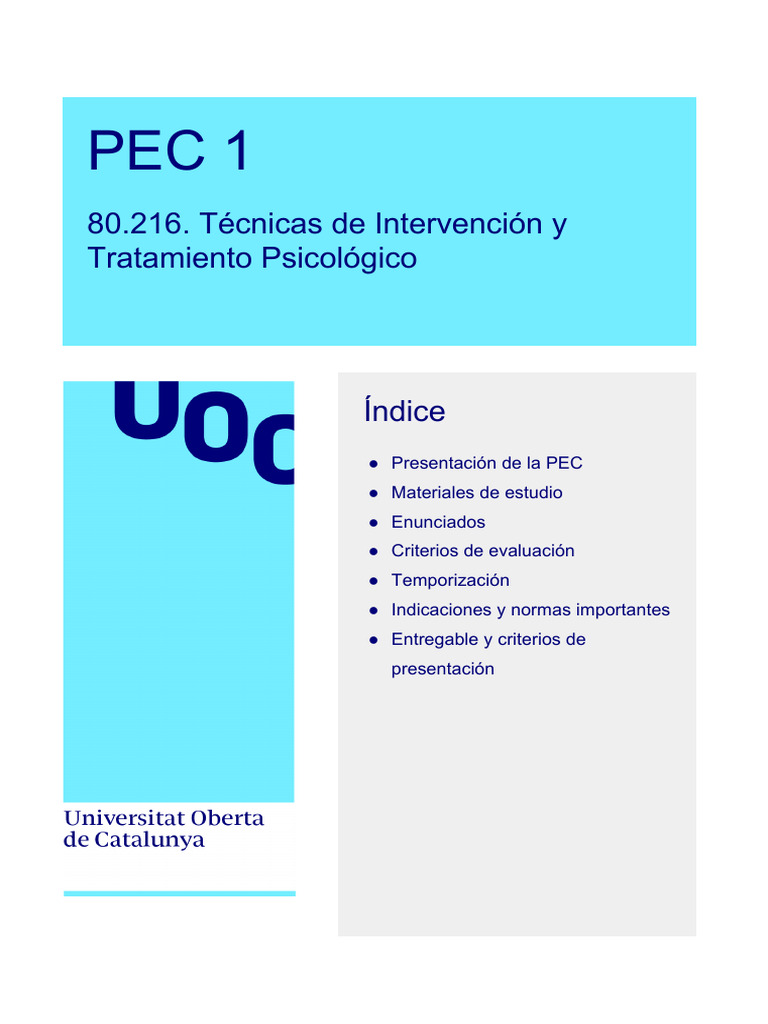 Pec1 80.216-1 | PDF | Sicología | Evaluación