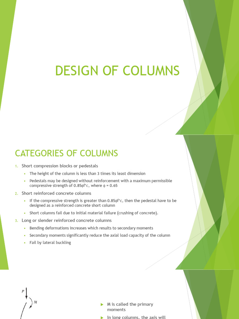Design of Columns | PDF | Column | Reinforced Concrete