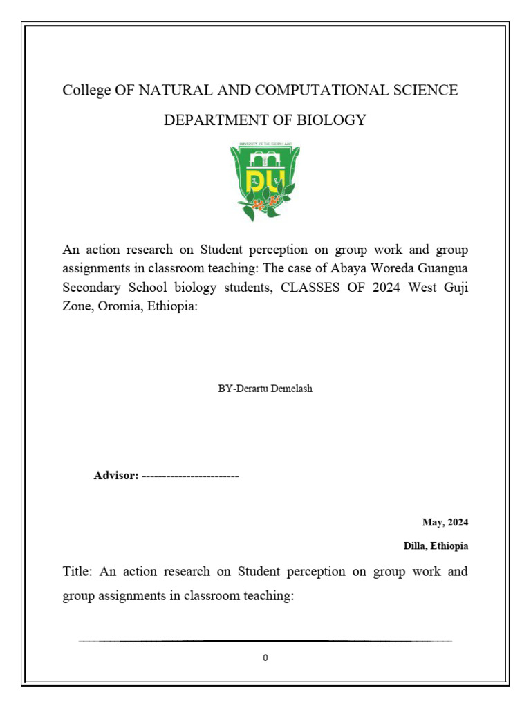 An Action Research of Biology PGDT Program | PDF | Learning ...