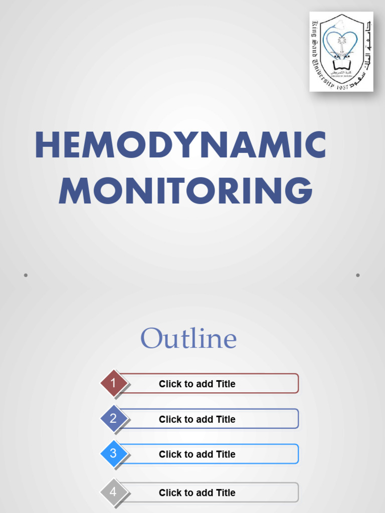 Nur422-Hemodynamic Monitor 1 | PDF | Blood Pressure | Heart