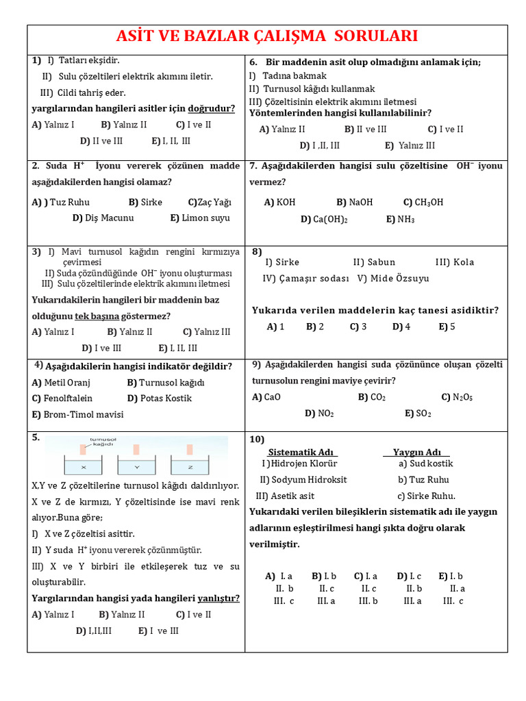 Asit-Baz Sorular | PDF