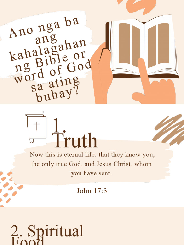 Ano nga ba ang kahalagahan ng Bible or word of God sa ating buhay | PDF