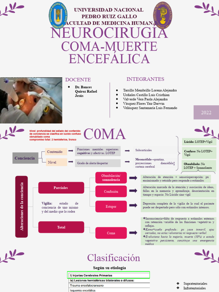 Coma y Muerte Encefálica | PDF | Coma | Cerebro