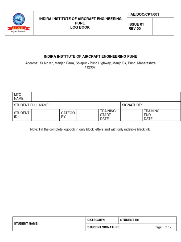 Logbook Pdf Aviation Aircraft