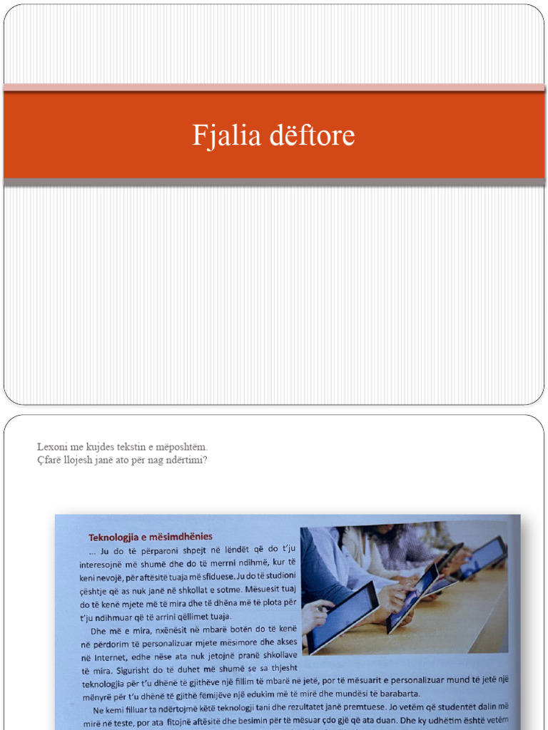 Fjalia Dëftore | PDF