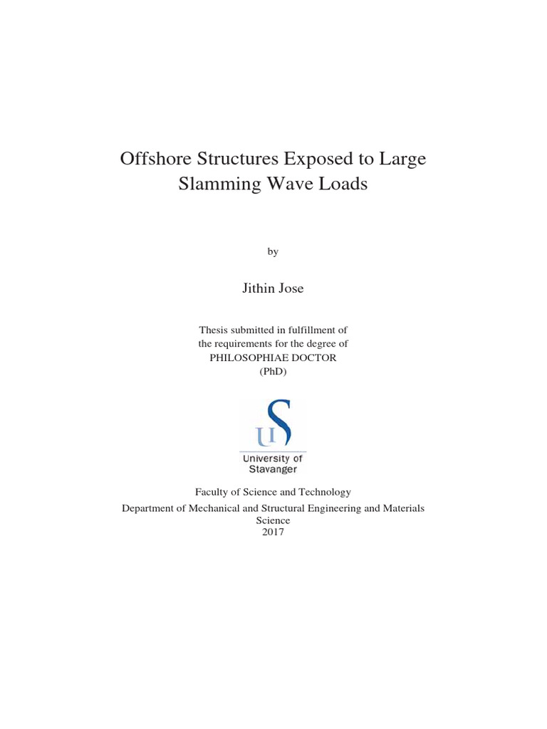 Slamming Wave Loads on Jacket Structures | PDF | Navier–Stokes Equations