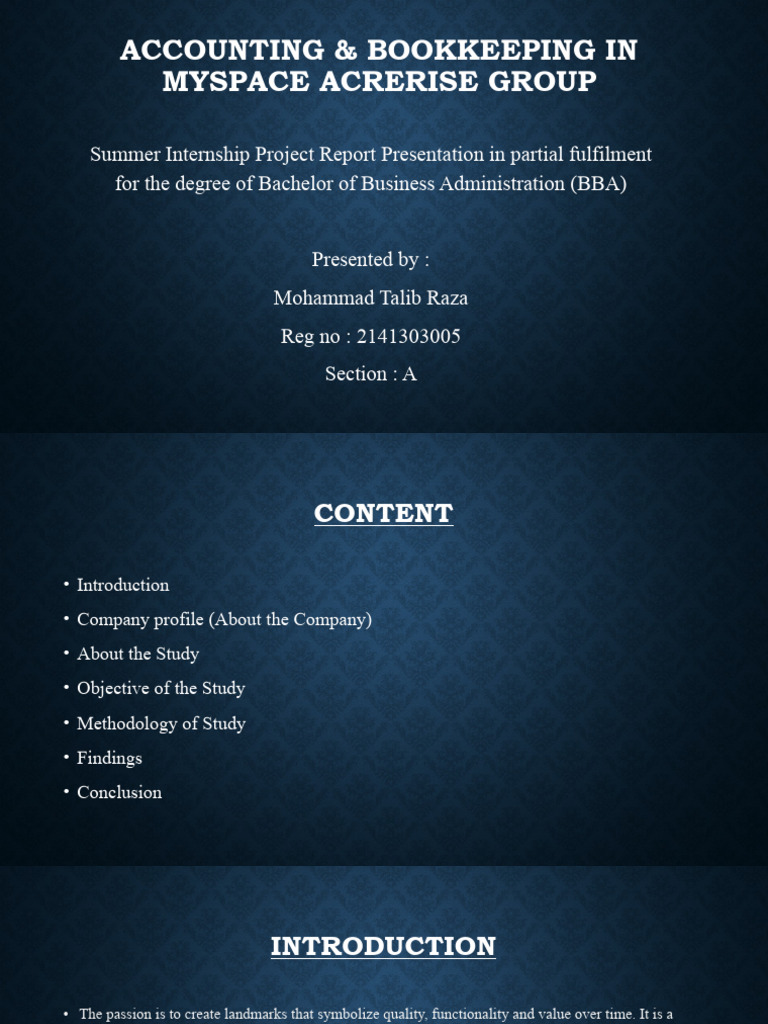 Accounting & Bookkeeping in Myspace Acrerise Group | PDF | Accounting | Information