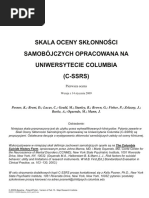 Ocena Ryzyka Samobójstwa - Skale, Kwestionariusze | PDF