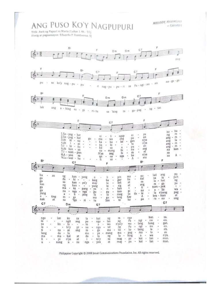 Ang Puso Ko'y Nagpupuri | PDF