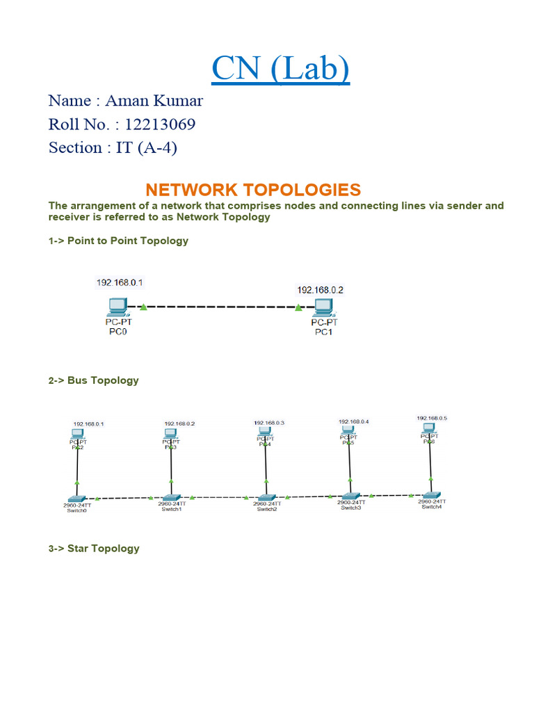 Computer Networks Lab Experiments Using Cisco Packet Tracer | Download Free PDF | Network ...