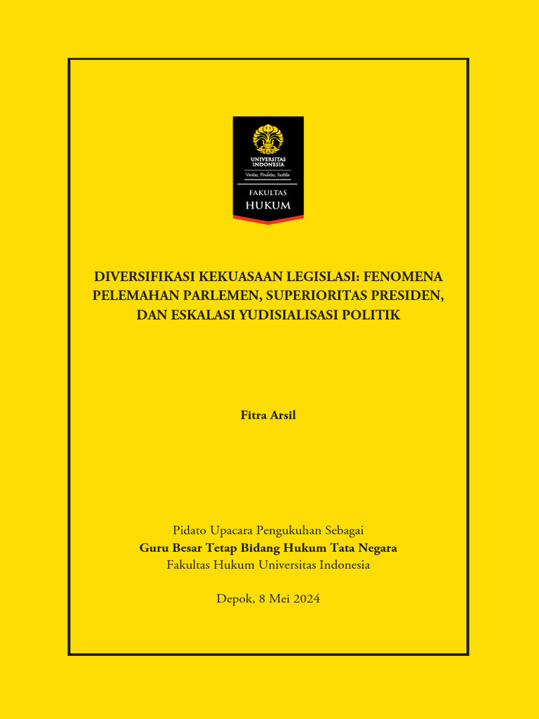 FULL Pidato Prof Fitra Arsil | PDF