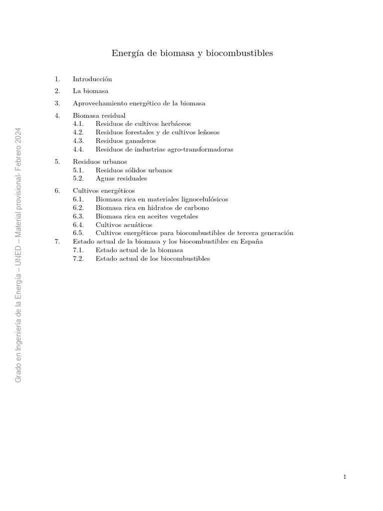 Energía de Biomasa y Biocombustibles | PDF | Biomasa | Biocombustible