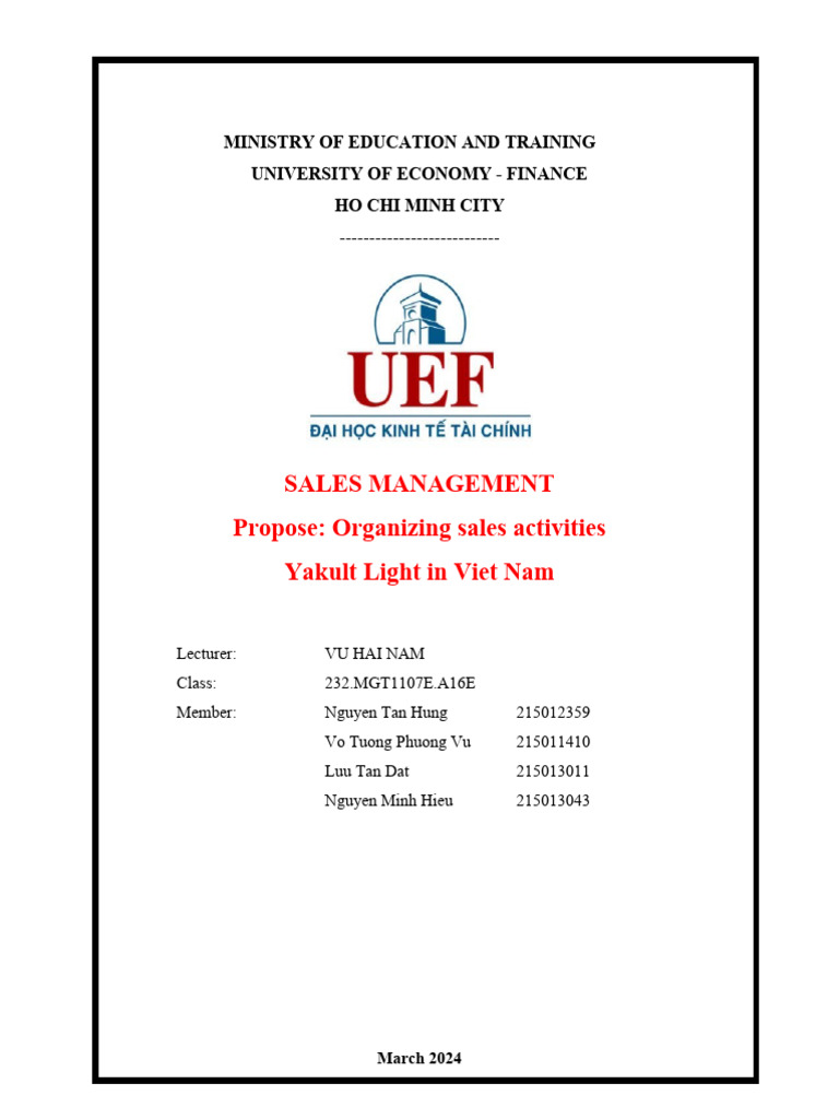 FinalReport Group4 SalesManagement | PDF | Economic Growth | Brand