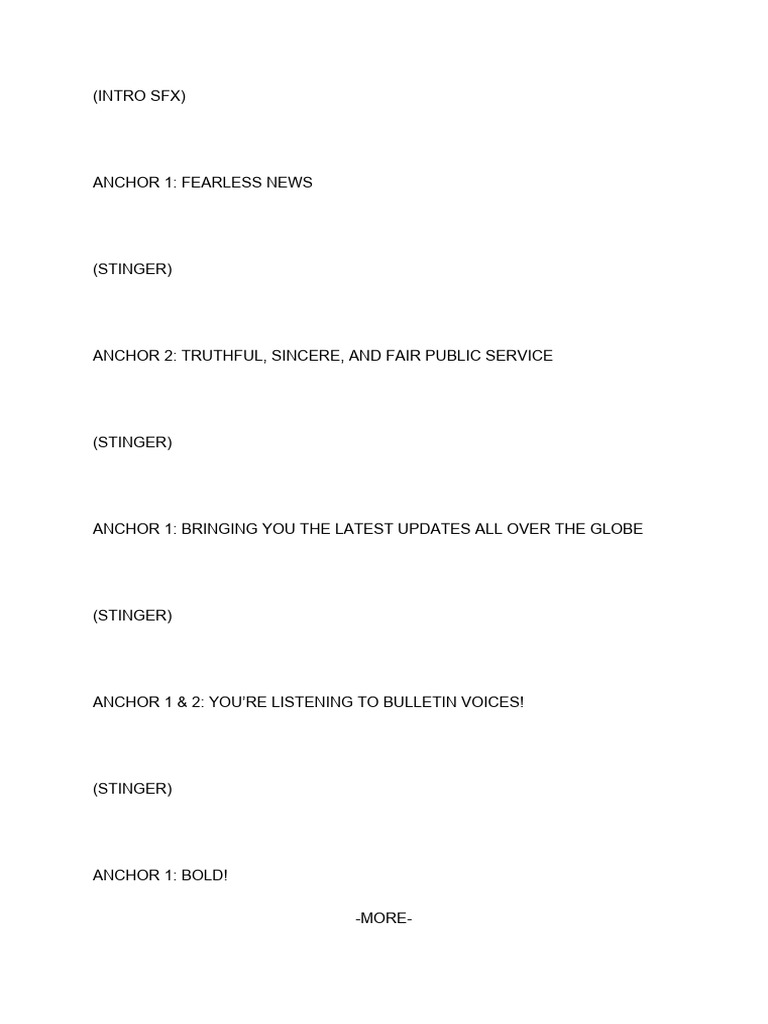 RADIO BROADCASTING DSPC SCRIPT | PDF