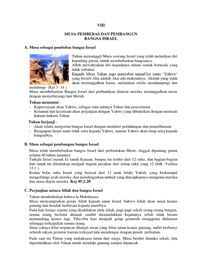 Musa: Pembebas dan Pembangun Israel | PDF | Ilmu Sosial | Agama ...