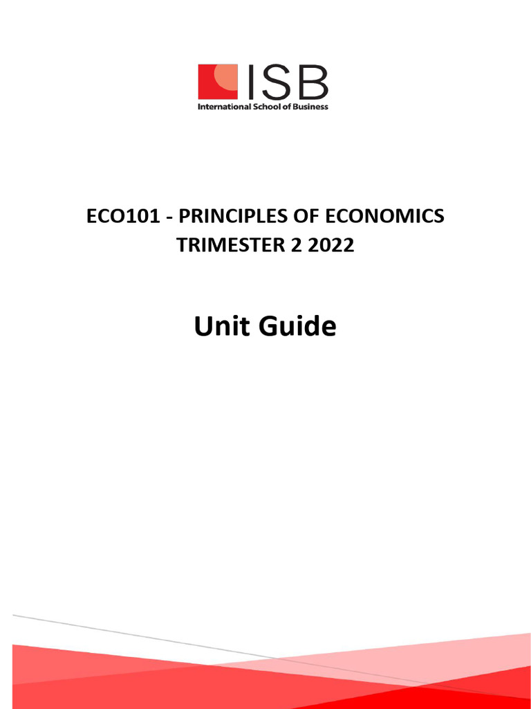 ECO101 Economics Unit Guide 2022 | PDF | Cost Of Living | Macroeconomics