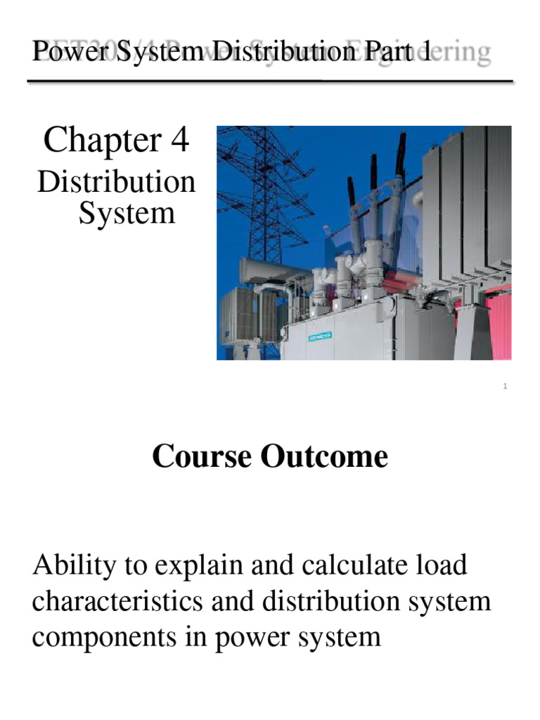 Distribution System (Part 1) | PDF | Electric Power Distribution ...