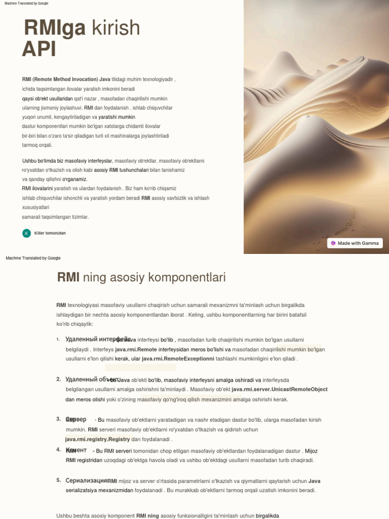 Vvedenie v RMI API (1) | PDF