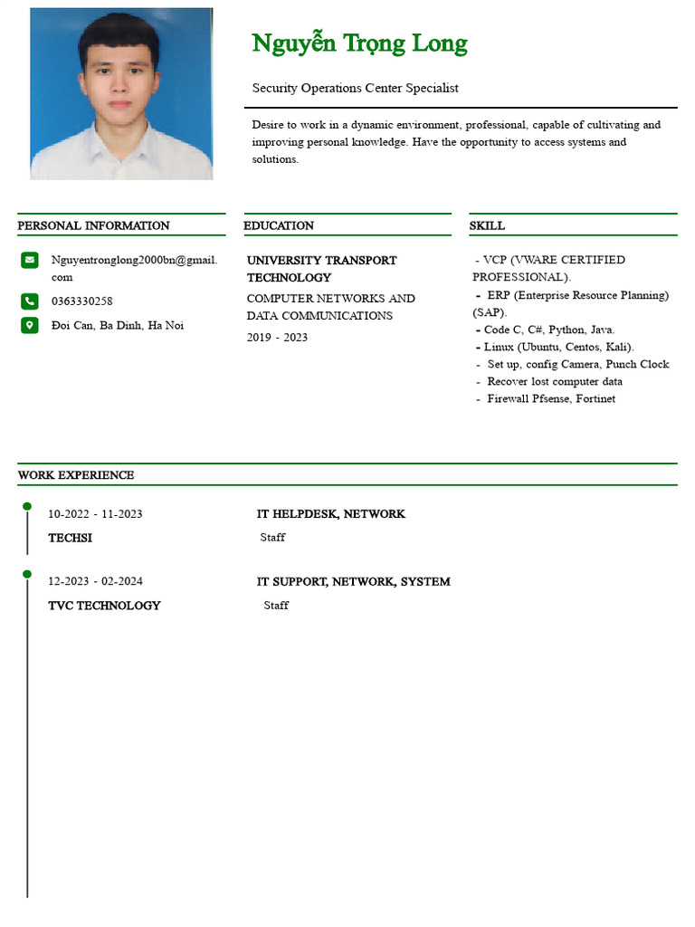 IT Network Specialist Profile | PDF | Computer Network | Enterprise ...