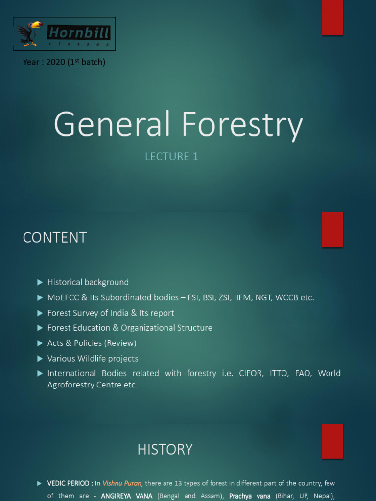 L1 - General Forestry | PDF | Forests | Environmental Protection