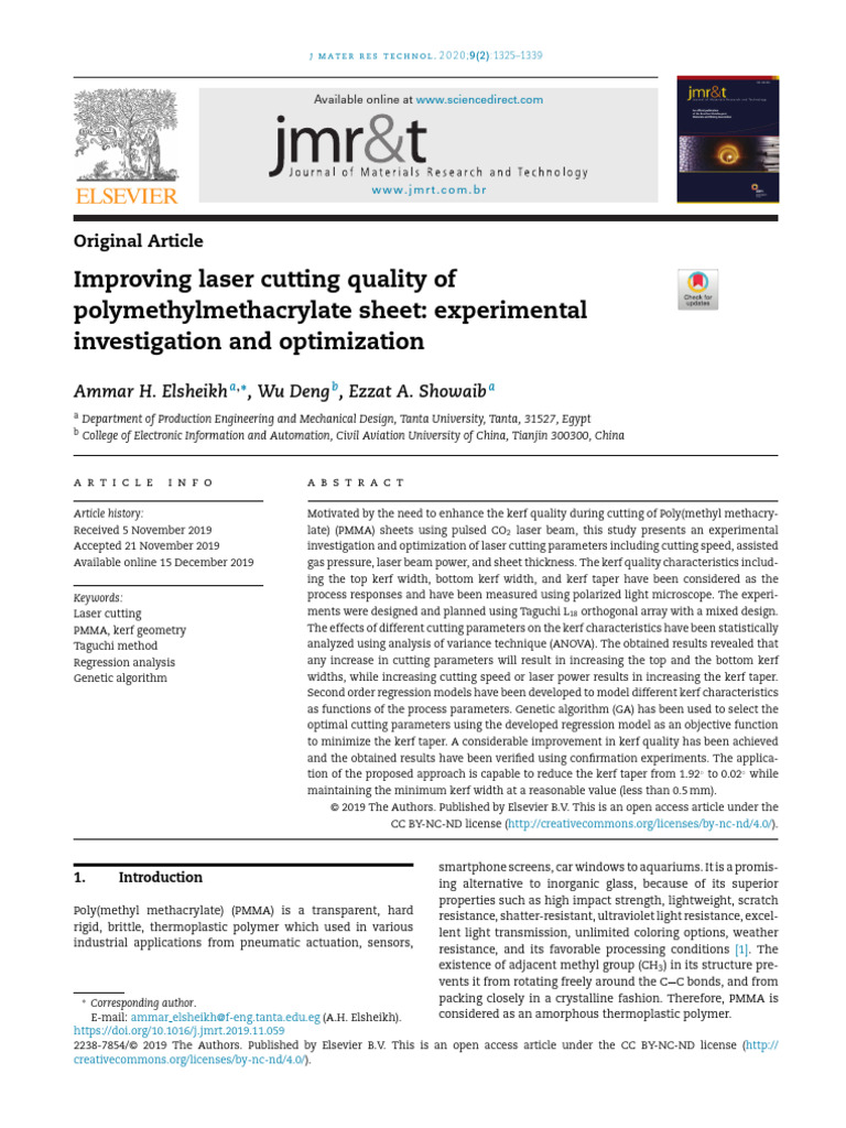 Improving Laser Pmma 6 | PDF | Mathematical Optimization | Errors And Residuals