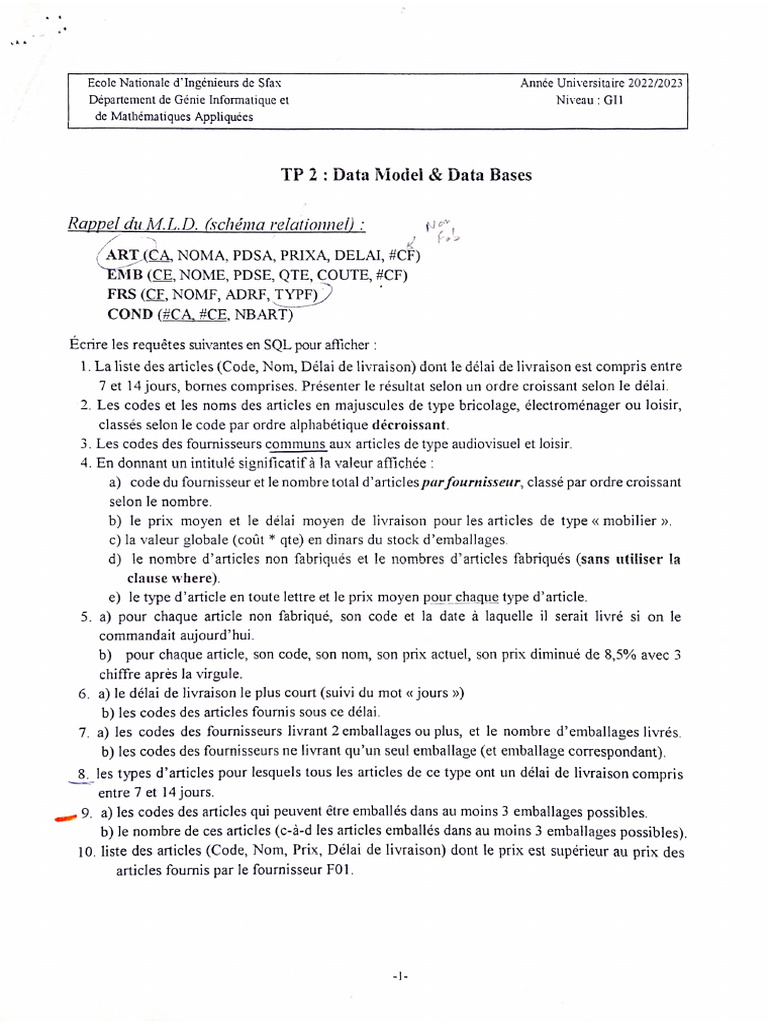 TP-2 (Corrigé) | PDF