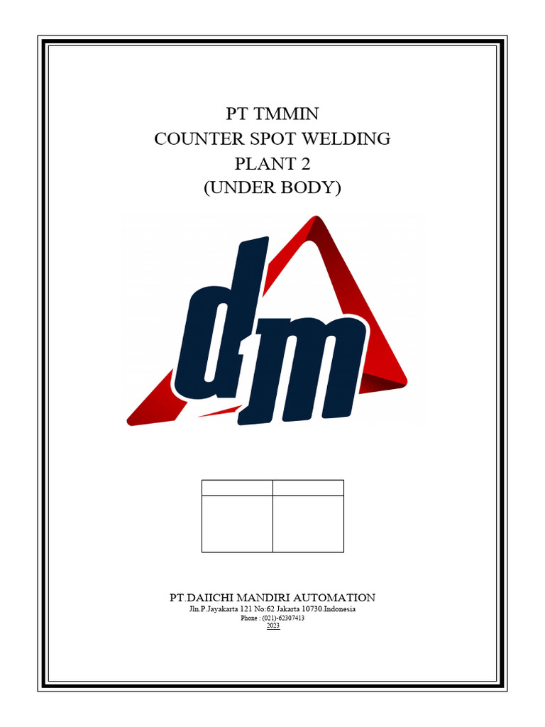 Dp510 PT Tmmin Counter Spot Welding Plant 2 (Under Body) | Download ...