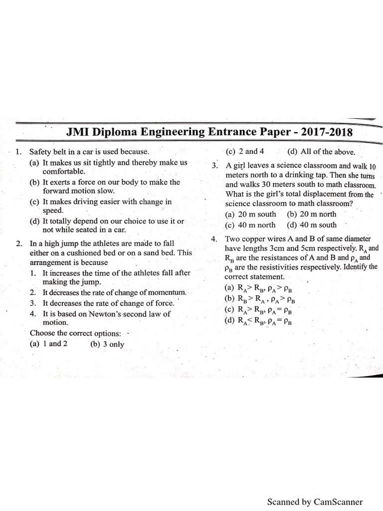Jmi Diploma Engineering | PDF