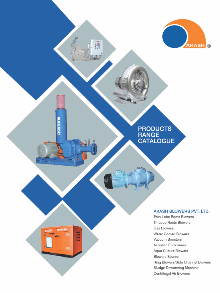 Product Catalogue AKASH Blowers Private Limited With Dealers | PDF | Mechanical Engineering ...