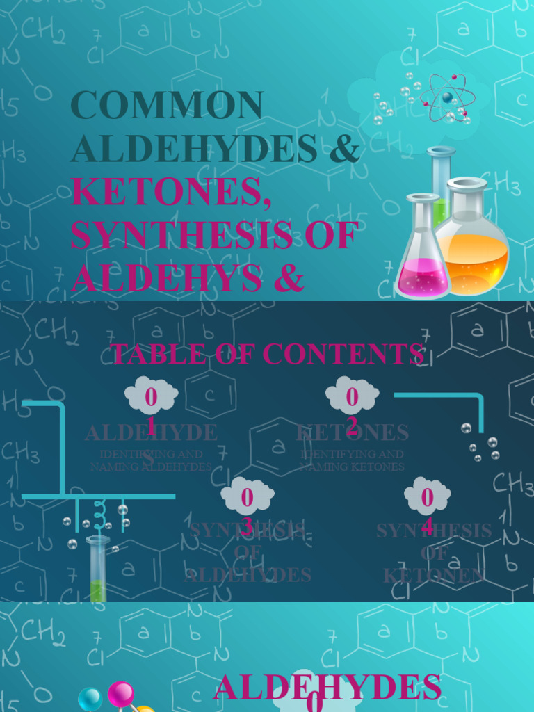 Common Aldehydes & Ketones, Synthesis of Aldehys | PDF | Ketone | Aldehyde