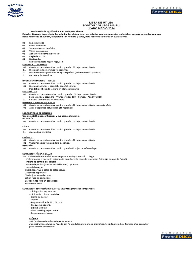 1 Medio Lista Danilo | PDF | Diccionario