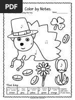 Color by Note Music Worksheets | PDF | Musical Compositions | Symbols