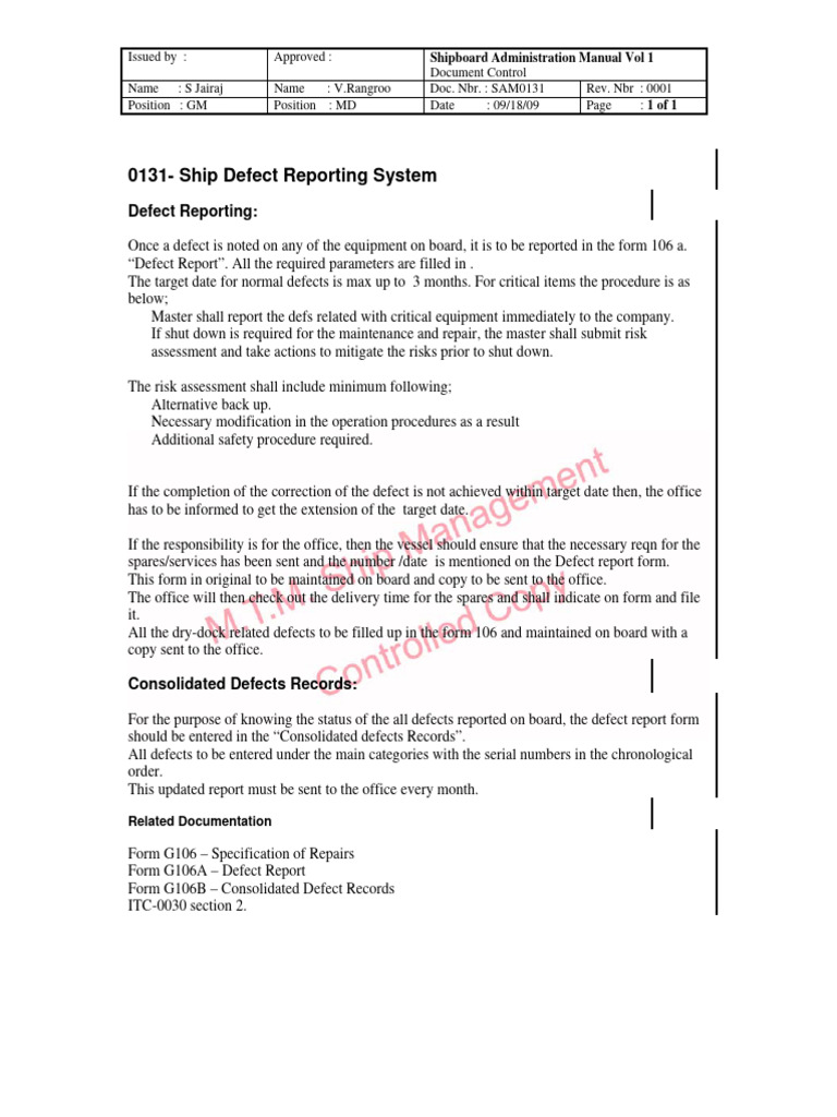 Amendments To NAV - CGO Manuals 180909 For Vessels | PDF | Navigation ...