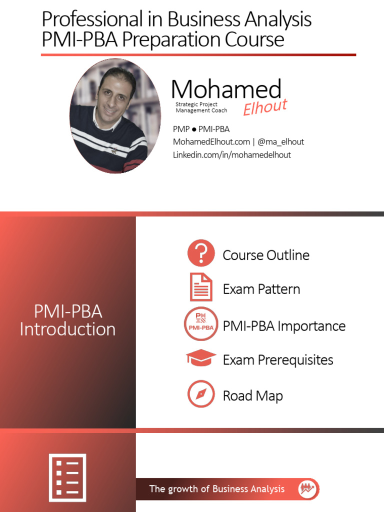 PMI-PBA Workbook by Mohamed Elhout | PDF | Business Analysis | Swot Analysis