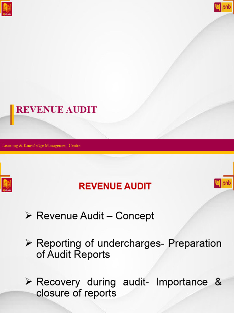 Revenue Audit Guidelines for Banks | PDF | Audit | Auditor's Report