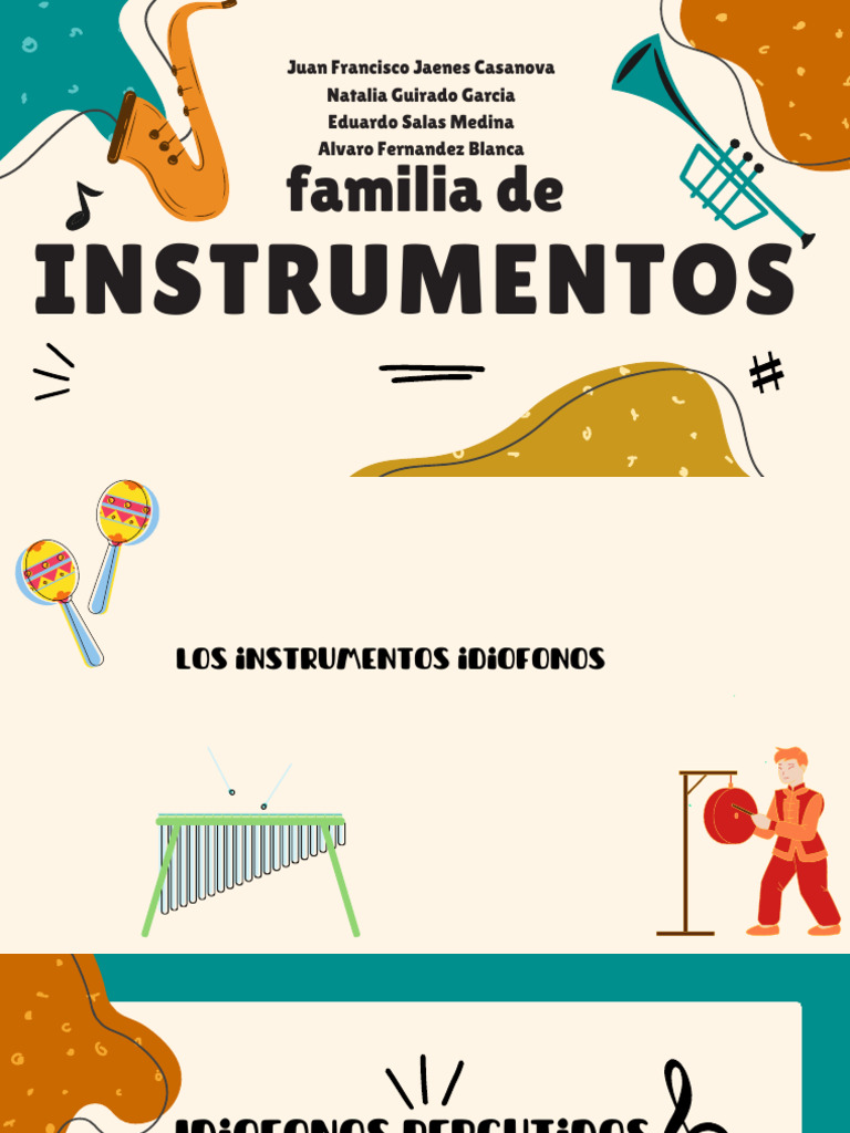 Familia de instrumentos | PDF | Instrumentos musicales | Instrumentos ...