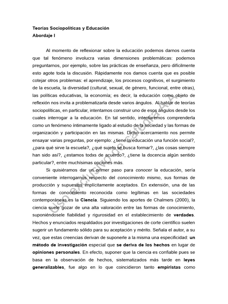 TSYE Abordajes | PDF | Conocimiento | Sociedad