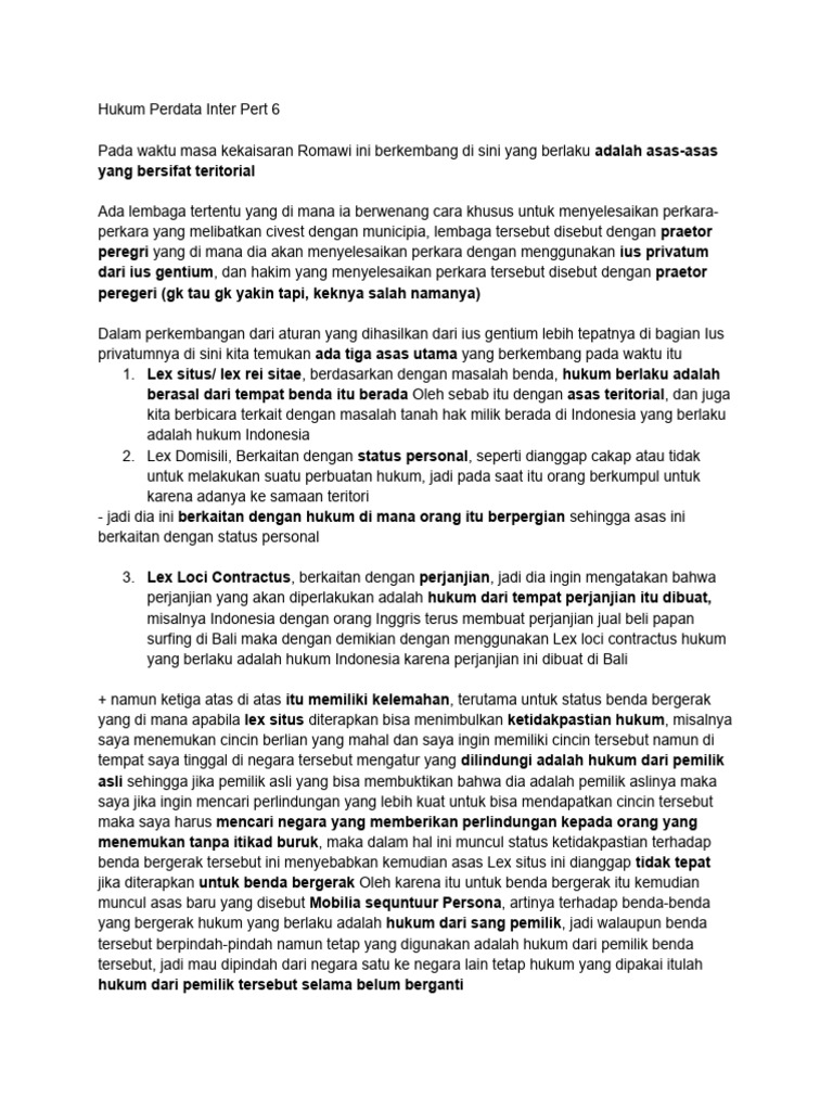 Asas Hukum Perdata Romawi | PDF