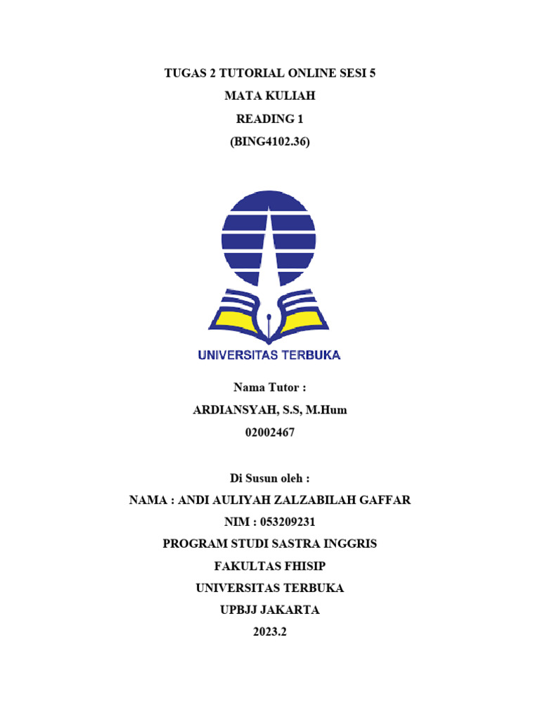 Tugas 2 Tuton Basic Reading Sesi 5 | PDF | Physical Fitness | Pregnancy