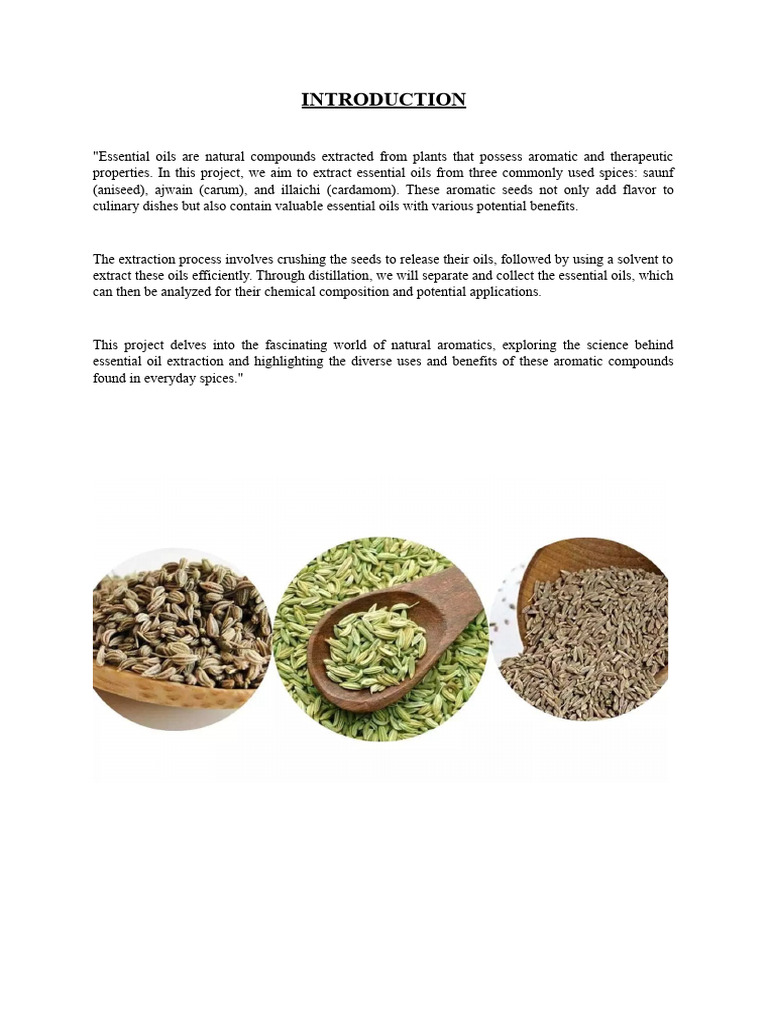 Extracting Essential Oils from Spices | PDF | Distillation | Essential Oil