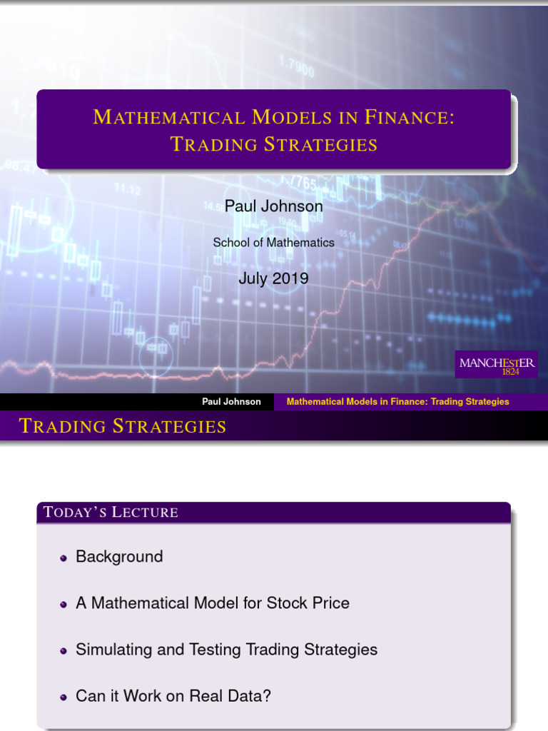 Lecture of The Trade For Union | Download Free PDF | Algorithmic Trading | Mathematical Finance
