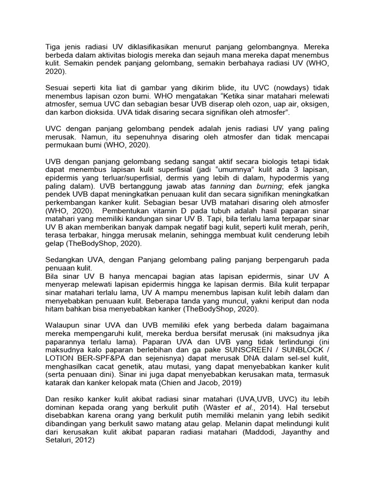 Jenis Radiasi UV dan Dampaknya pada Kulit | PDF | Kesehatan Holistik