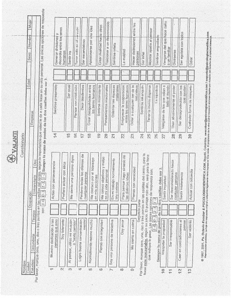 Prueba Valanti | PDF