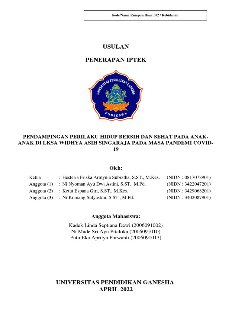 Usulan TTD PKM 2022 | PDF