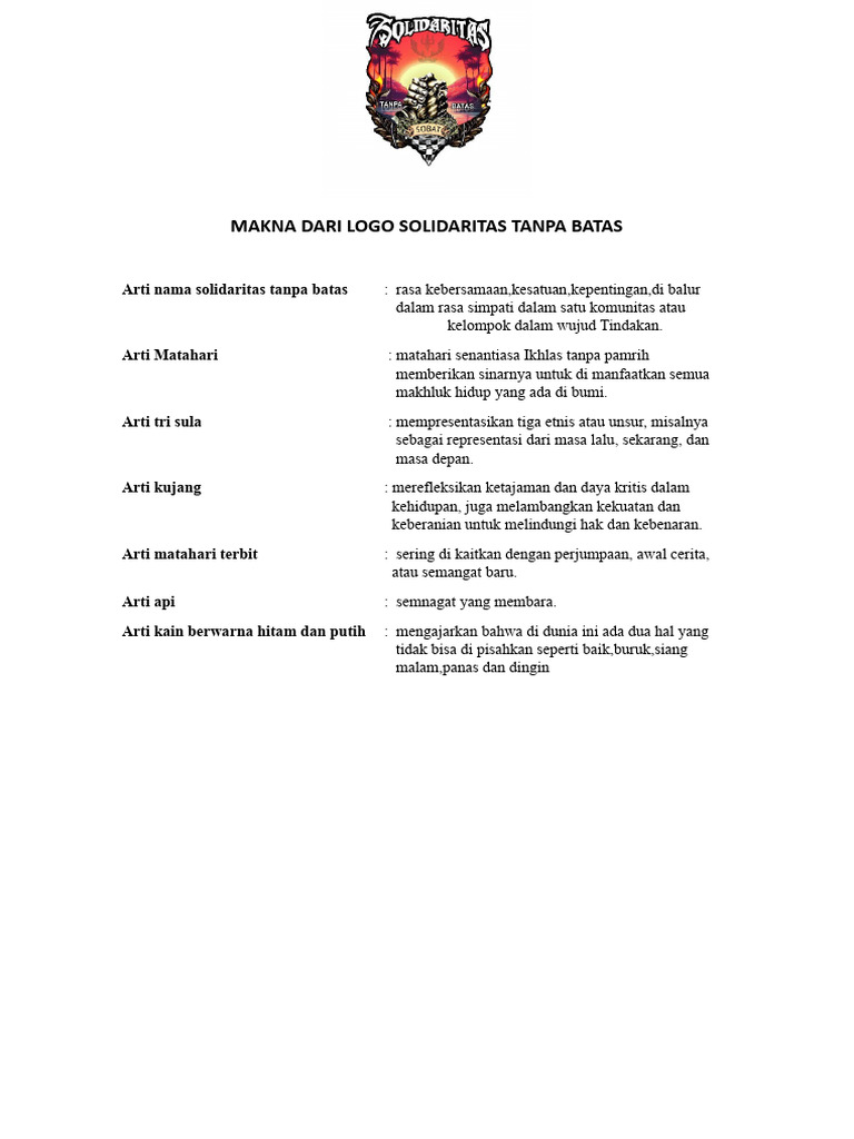 Makna Dari Logo Solidaritas Tanpa Batas | PDF | Filsafat