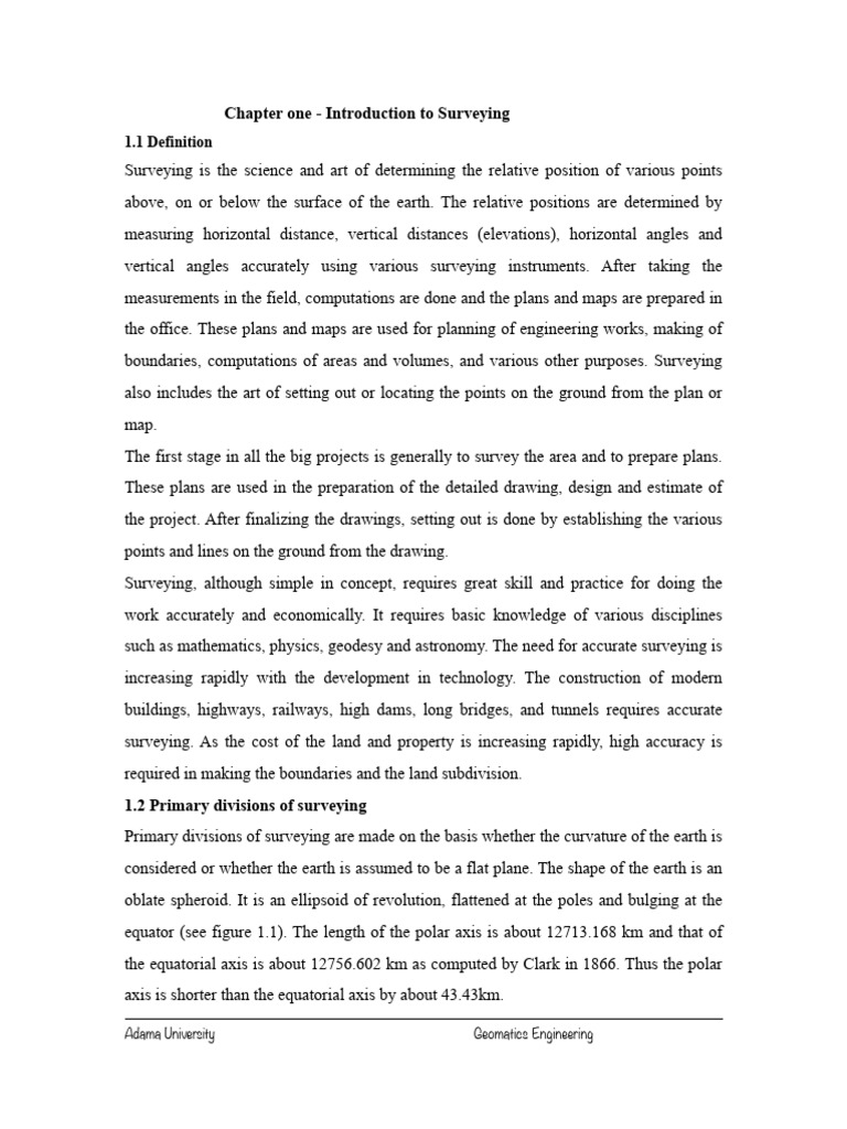 Unit 1 | Download Free PDF | Surveying | Geodesy