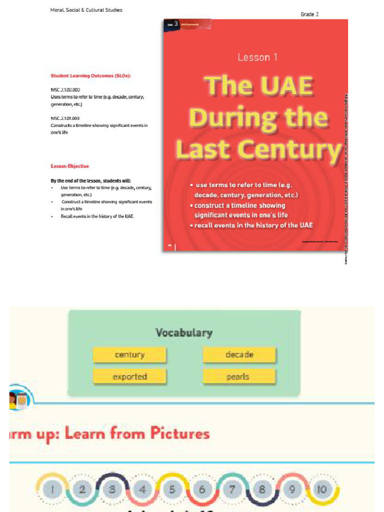 Uae SST Lesson 1 Uae During The Last Century | PDF