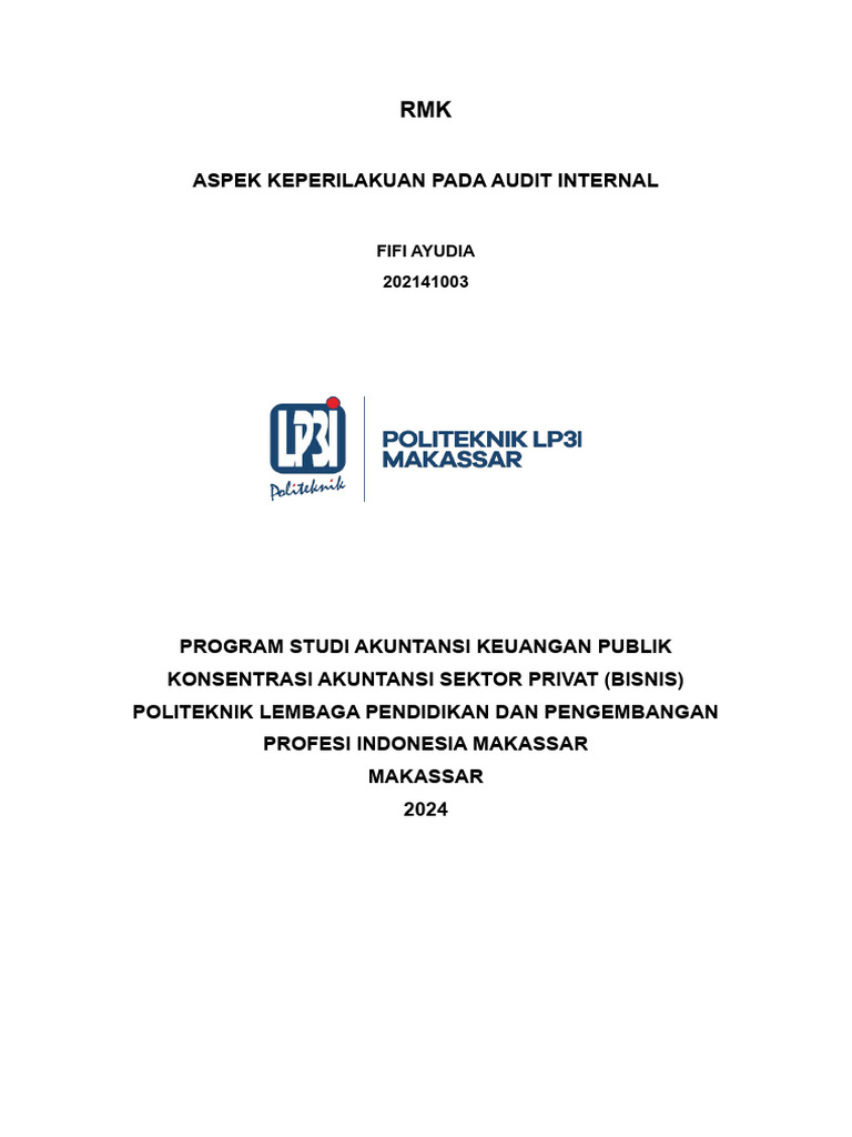 RMK Aspek Keperilakuan Pada Penganggaran Modal | PDF