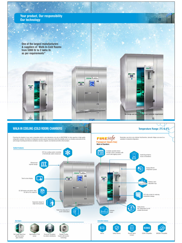 Walk-In Cooling Chamber Specifications | PDF | Refrigerator ...