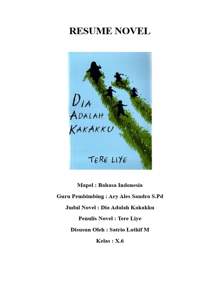 Resume Novel "Dia Adalah Kakakku" | PDF | Dewasa Muda